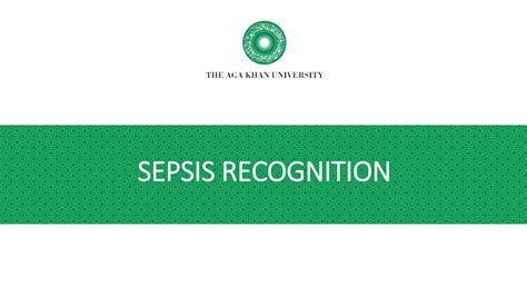 Sepsis Recognition Newpptx