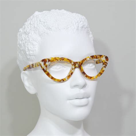 Eyeglasses Vintage Retro Design Marbled Acetate Top Manufacture