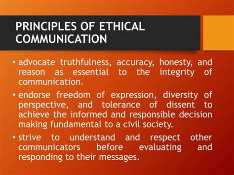 Communication Process Principles And Ethics Pptx
