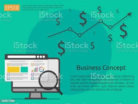 시장 비즈니스 연구 전략 평면 벡터 개념에 데이터 분석 개발 배너 개념에 대한 스톡 벡터 아트 및 기타 이미지 개념 개념과