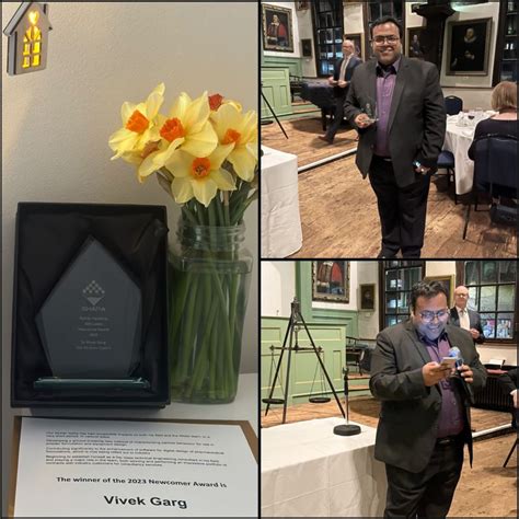 Congratulations To Vivek Garg For Receiving The Newcomer Award 2023