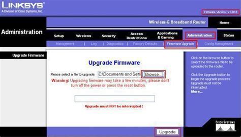 How To Upgrade LinkSys Firmware Tech FAQ