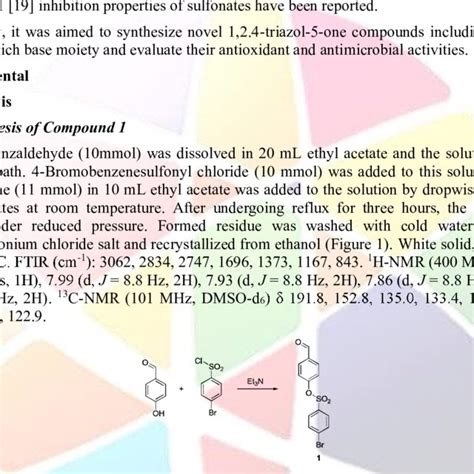 Synthetic Route For Preparation Of Compound 1 Download Scientific Diagram