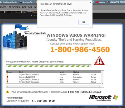 Tech Support Pop Up Virus Removal Guide