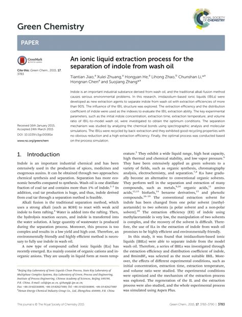 Pdf Correction An Ionic Liquid Extraction Process For The Separation