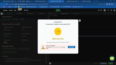 Manoj Nahak On Linkedin Day2 Potd Gfg Day9 100daysofcodechallenge