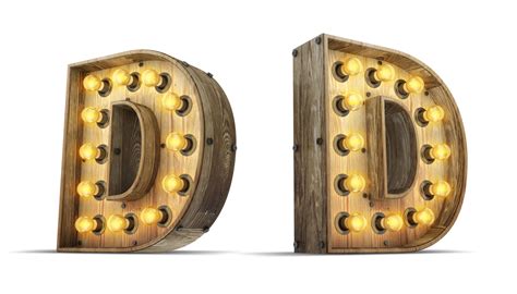 Wood Alphabet With Light Bulb Png