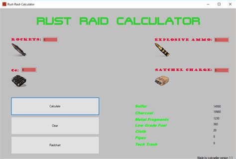 Sell You An Exclusive Rust Tool To Calculate Raid Cost By Rustyseller