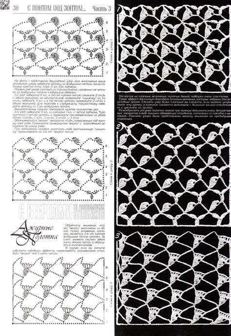 Вязаная сетка крючком схемы и описание