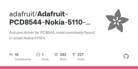 Github Adafruitadafruit Pcd8544 Nokia 5110 Lcd Library Arduino