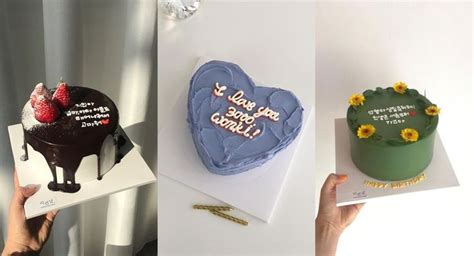แสนน่ารัก 20 ไอเดีย Minimal Cake สไตล์เกาหลี วันแต่งงาน ทรงผมทอมบอย วันครบรอบ