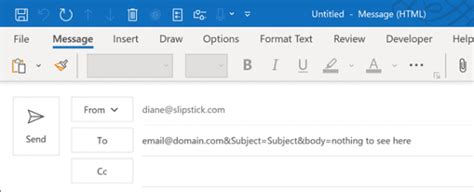 Outlook Command Lines Using M Switch Fail