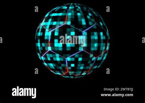 Hexagon Futuristic Technology On Sphere Ball Visualization Wave Digital Surface Background