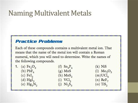 Ppt Naming And Formulas Multivalent And Polyatomic Ions Powerpoint Presentation Id 1922794