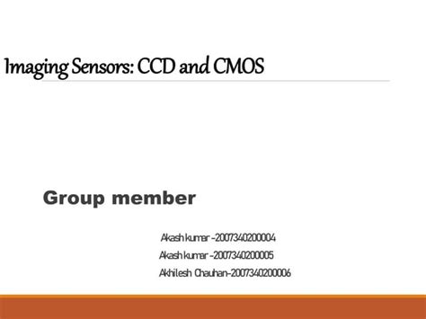 Cmos Image Sensor Pptx