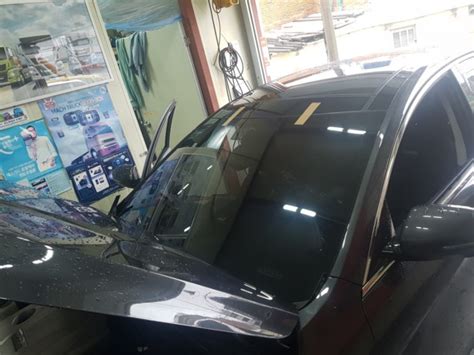 K7 자동차유리 전면유리 파손으로 인한 교체작업 및 썬팅 시공후기 네이버 블로그