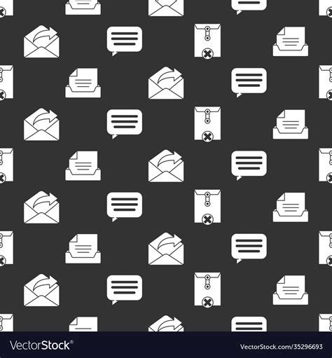 Set Delete Envelope Drawer With Document Vector Image