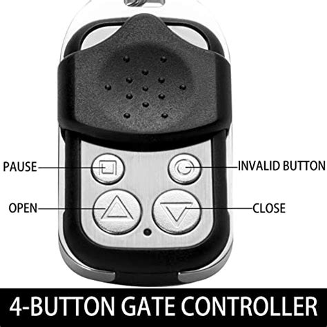 Gate Remote Control 4 Button Backup Key Accept Signal Within 100ft For Automatic