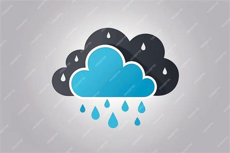 Premium Photo Rain Icon In Trendy Flat Style Isolated On Grey Background