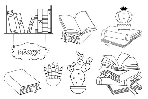 Картины книг в векторе Премиум векторы