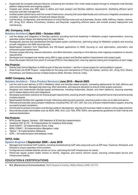 Devops Resume Sample 2025 Expert Tips For Landing Top Tech Roles Devops Resume Sample 2025 Expert Tips For Landing Top Tech Roles