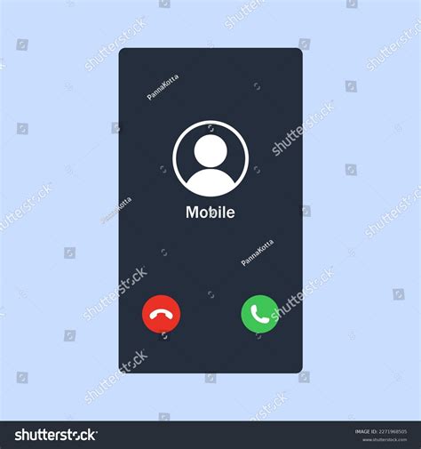 Mobile Call Screen Template Smartphone Interface Stock Vector Royalty Free 2271968505
