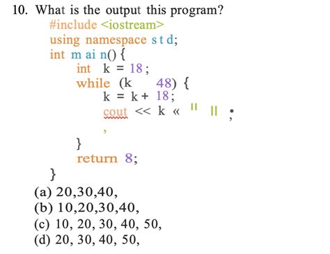Solved 10 What Is The Output This Program Include Using