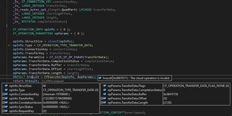 C Cfapi Cloud Operation Is Invalid Stack Overflow