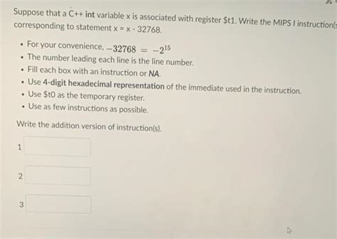 Solved Suppose That A C Int Variable X Is Associated With