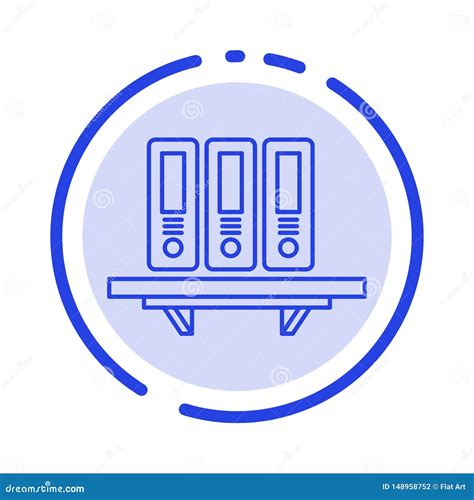 Files Archive Data Database Documents Folders Storage Blue Dotted