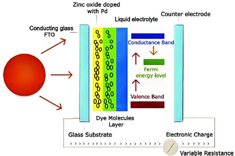 Schematic Working Representation Of DSSC Download Scientific Diagram