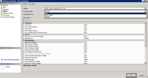 How To Change MS SQL Database Recovery Model Diadem Technologies Support Knowledgebase