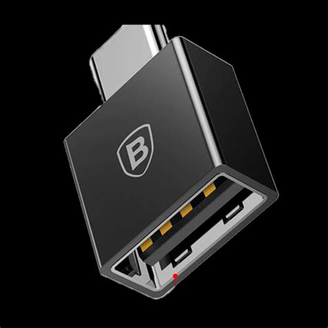 Baseus CATOTG OTG USB Female To Type C Male Adapter Black