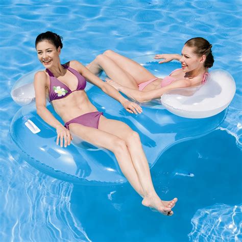 Deluxe Summer Inflatable Floating Island Water Mattress With Seat Toys