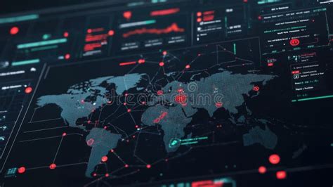 A Digital Interface Showing Multiple Security Alerts And Notifications With Red Indicators