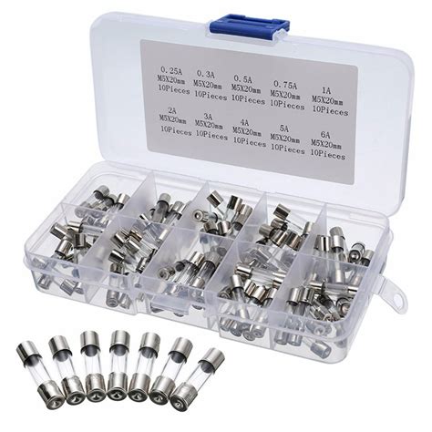 Juego De Fusibles De Vidrio De Soplado Rápido De 20 X 5 Mm Kit De