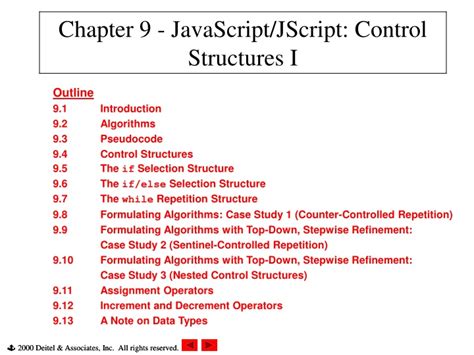 Ppt Outline 9 1 Introduction 9 2 Algorithms 9 3 Pseudocode 9 4 Control Structures Powerpoint