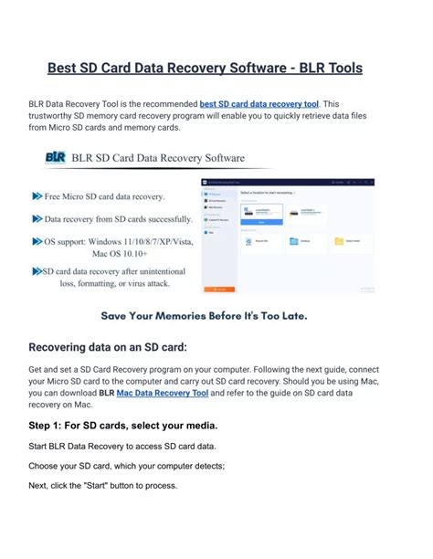Ppt Sd Card Data Recovery Software Recover Lost Data Blr Tools Powerpoint Presentation