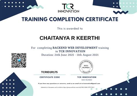 chaitanya keerthi on linkedin tcrinnovation backendwebdevelopment