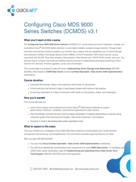 Configuring Cisco Mds 9000 Series Switches Dcmds 2 Pdf