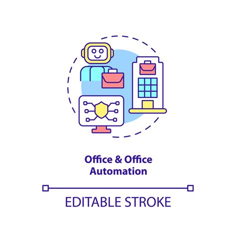 Office And Office Automation Concept Icon Information Systems Kind