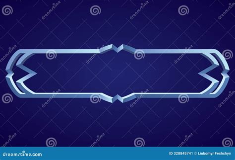 Frame Medieval Game Ui Empty Rectangle Frame In Old Style Interface Element Metallic Banner