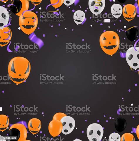 할로윈 유령 Balloonsscary 공기 풍선 할로윈 배경입니다 웹사이트 짜증 배경입니다 벡터 일러스트 레이 션 10월에 대한 스톡 벡터 아트 및 기타 이미지 Istock