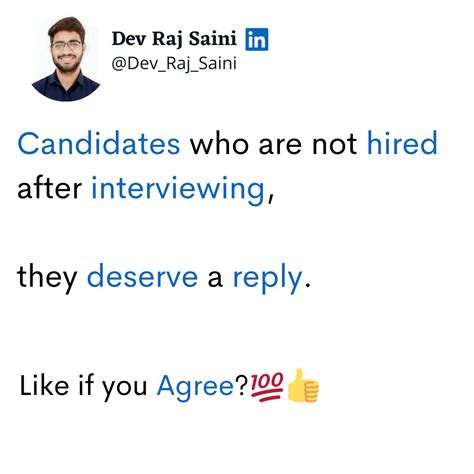 Candidates Interview Position Rejection Positive Appreciate Leaves Company Gratitude
