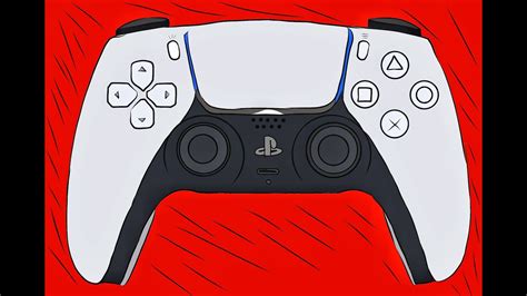 Ps5 Controller Vector Drawing Vector Drawing Drawings Easy Drawings