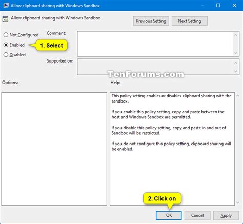 Enable Or Disable Clipboard Sharing With Windows Sandbox In Windows 10