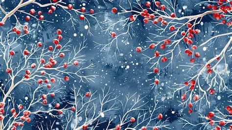 Premium Photo Winter Pattern Wallpaper