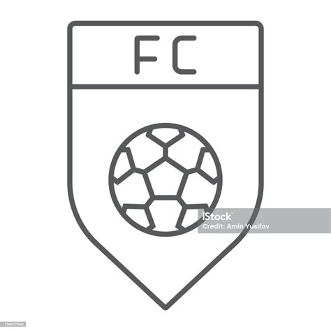 축구 클럽 얇은 라인 아이콘 게임 및 배지 축구 엠 블 럼 기호 벡터 그래픽 흰색 바탕에 선형 패턴 10에 대한 스톡 벡터 아트 및 기타 이미지 Istock