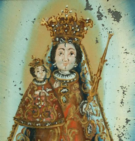 Hin­ter­glas­bild Maria Einsiedeln Hinterglasbilder Antiquitäten Neupert München