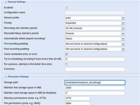 Recordings Directory Permissions